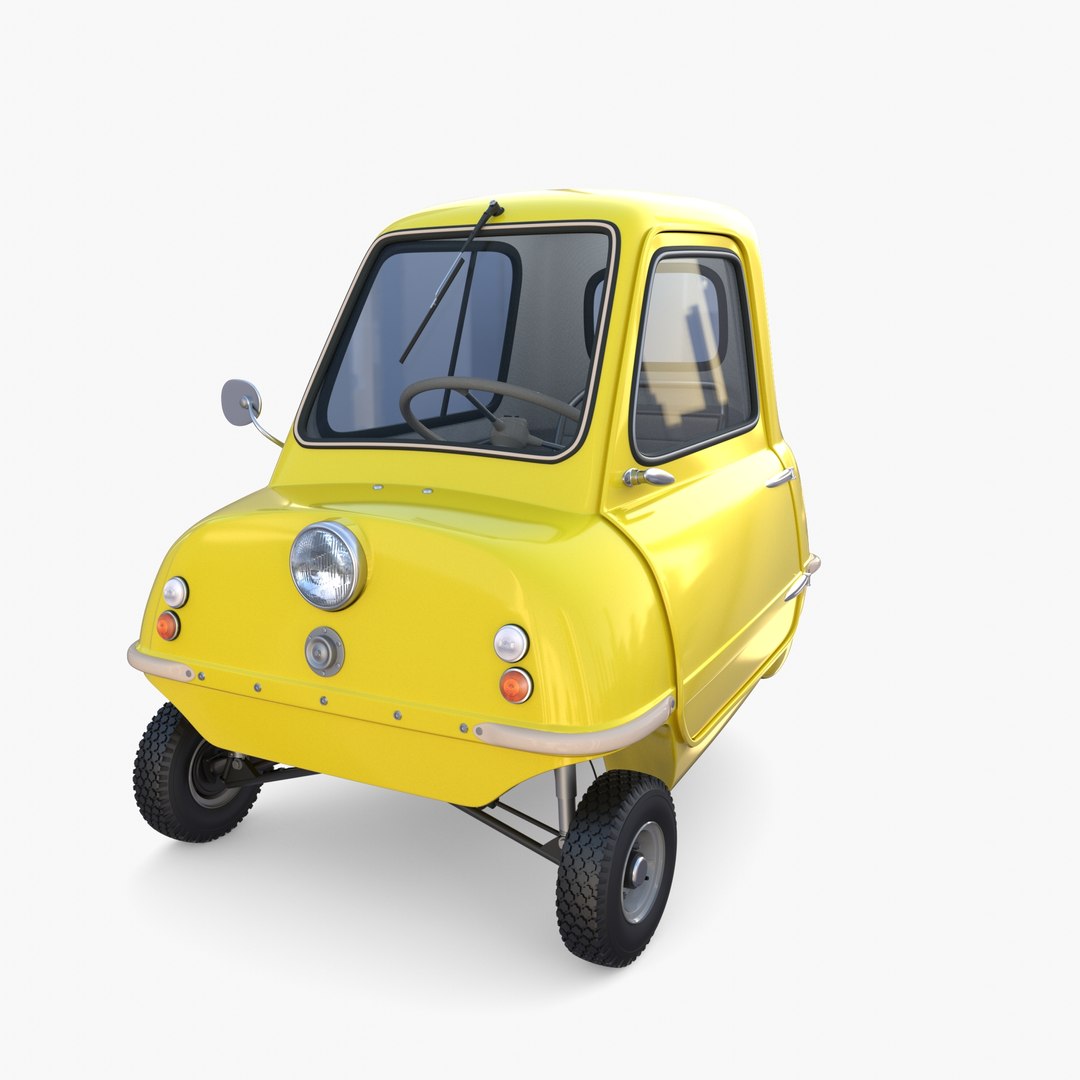 3D Peel P50 Yellow With Interior And Chassis - TurboSquid 1784315