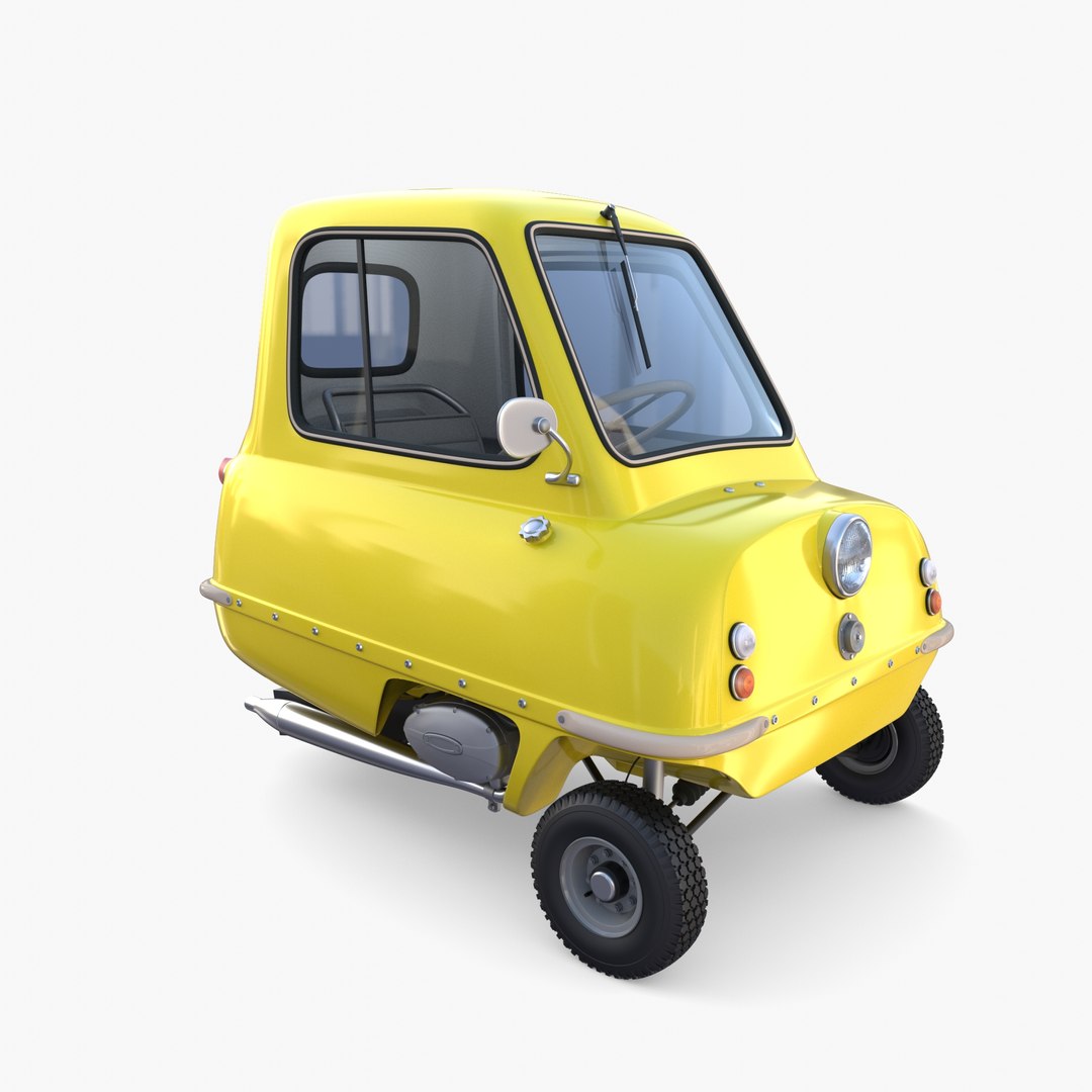 3D Peel P50 Yellow with interior and chassis - TurboSquid 1784315