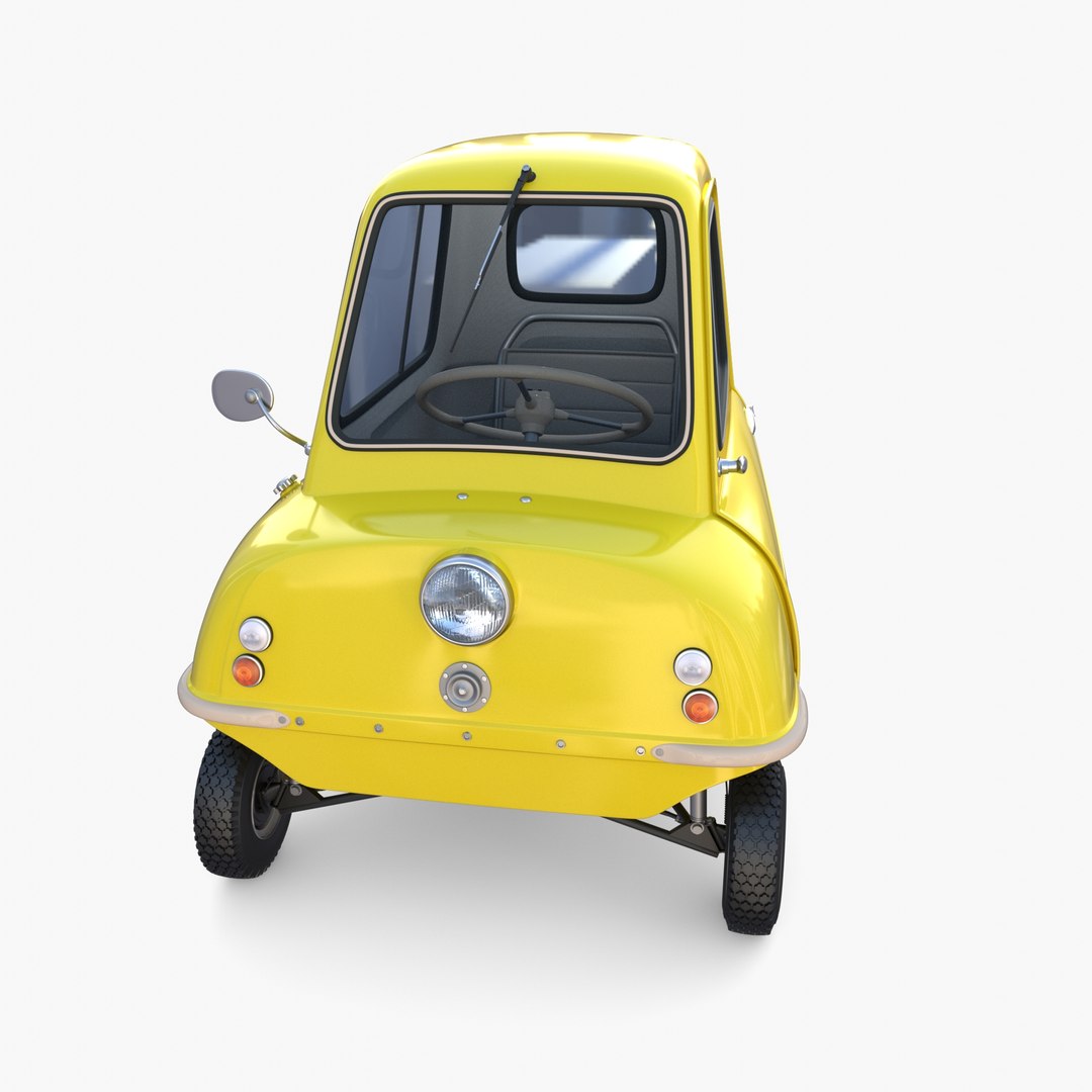 3D Peel P50 Yellow with interior and chassis - TurboSquid 1784315
