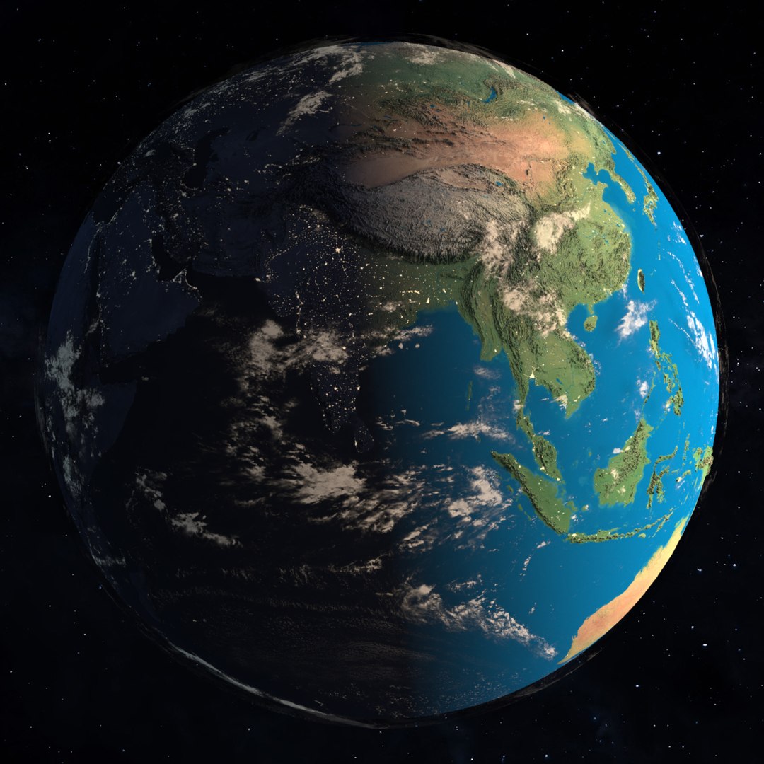 3D Earth Day Night - TurboSquid 1516227