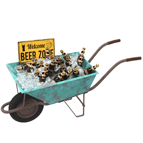Wheelbarrow wheel beer 3D - TurboSquid 1656110