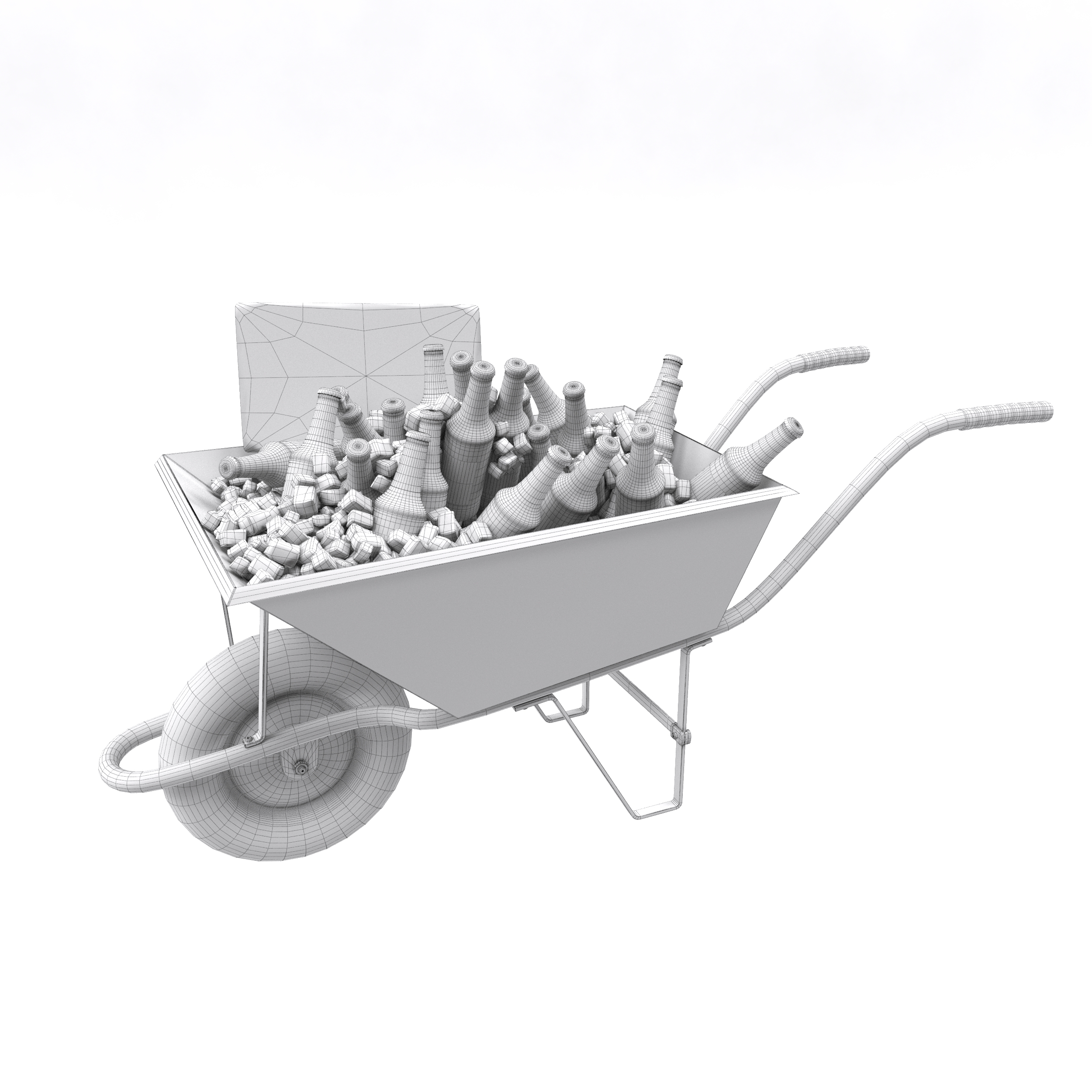 Wheelbarrow wheel beer 3D - TurboSquid 1656110