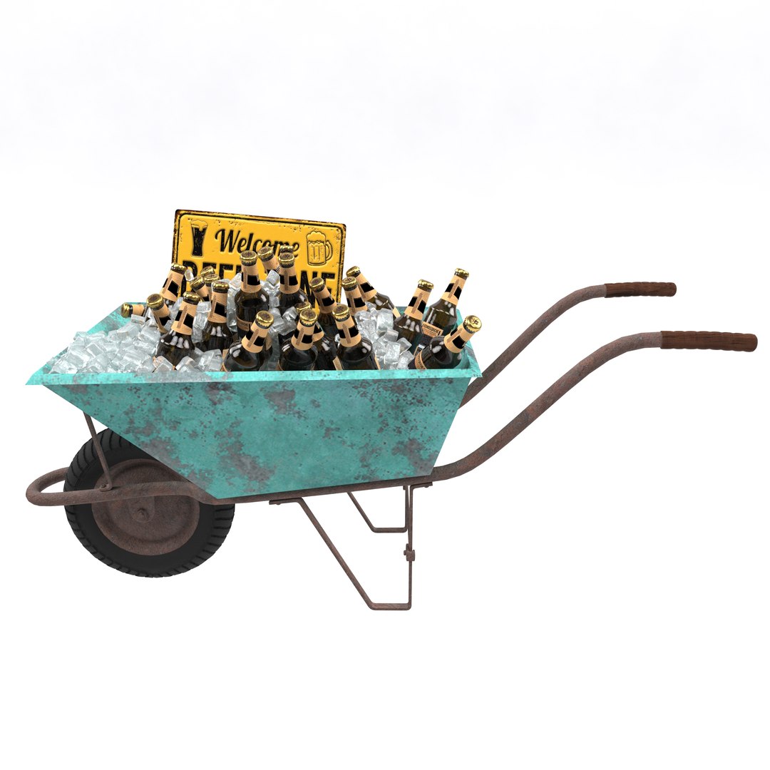 Wheelbarrow Wheel Beer 3D - TurboSquid 1656110