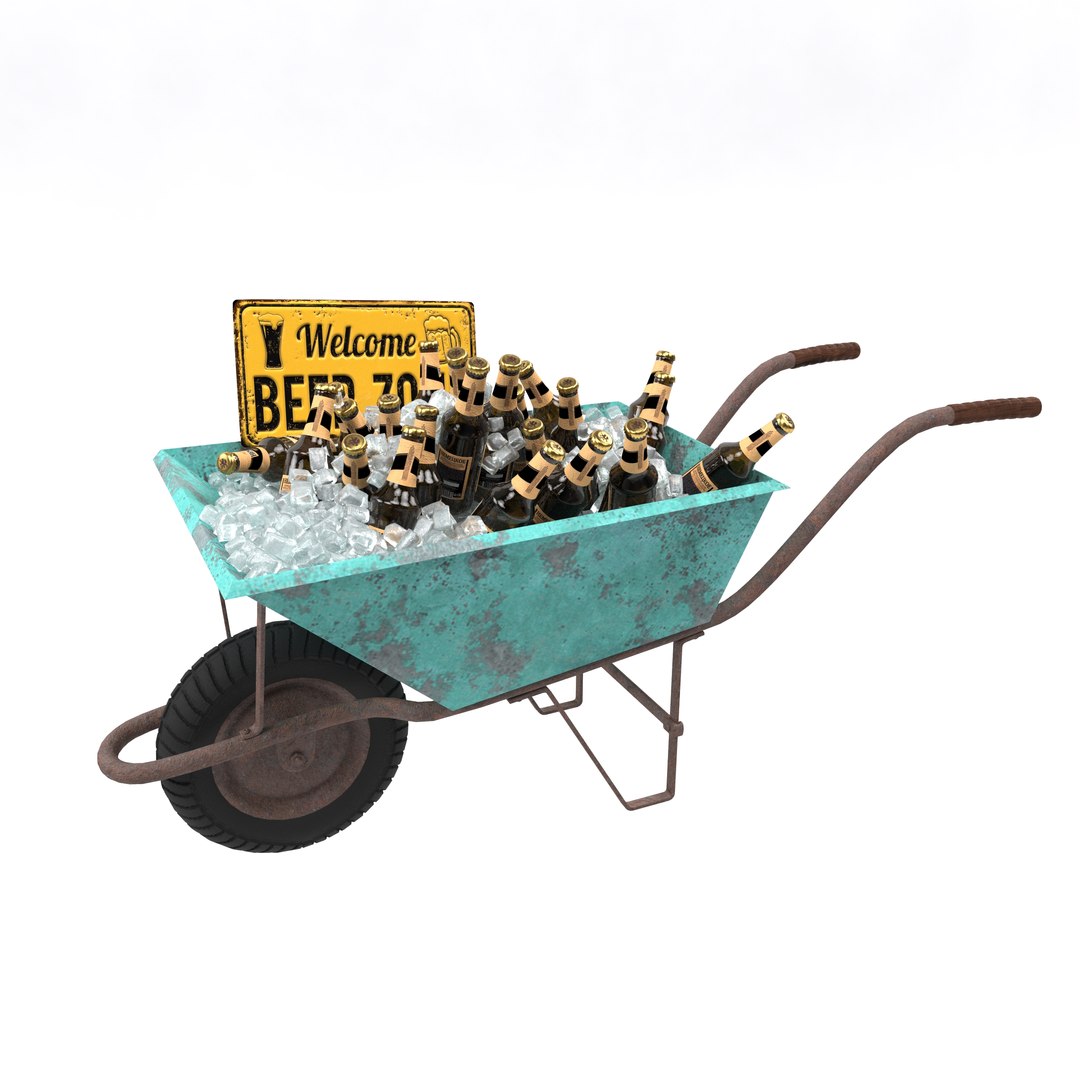 Wheelbarrow Wheel Beer 3D - TurboSquid 1656110