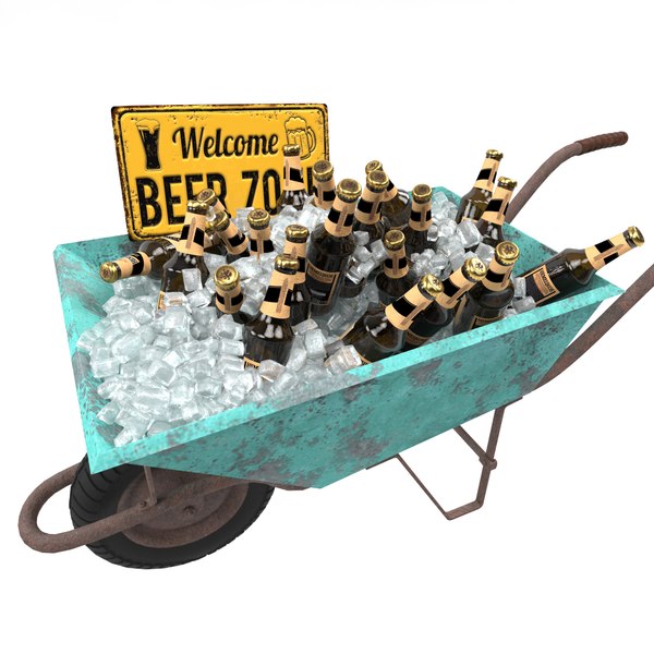 Wheelbarrow wheel beer 3D - TurboSquid 1656110