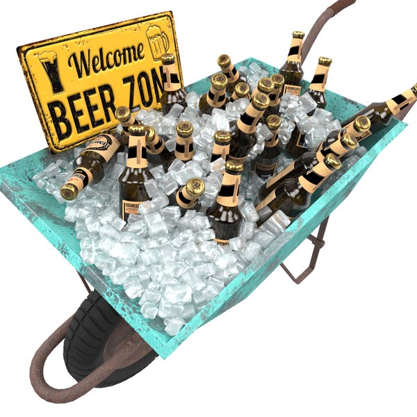 Wheelbarrow wheel beer 3D - TurboSquid 1656110