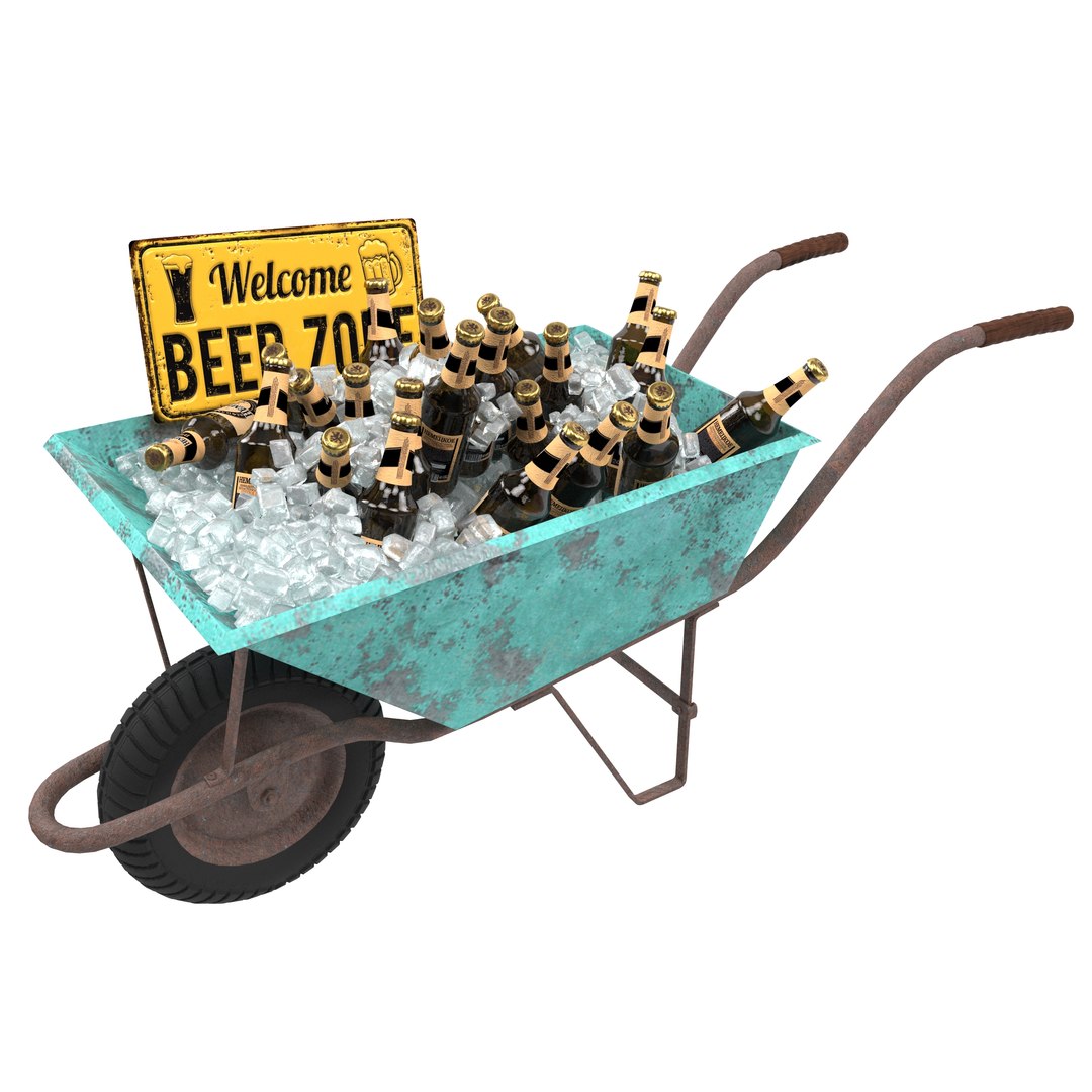 Wheelbarrow Wheel Beer 3D - TurboSquid 1656110