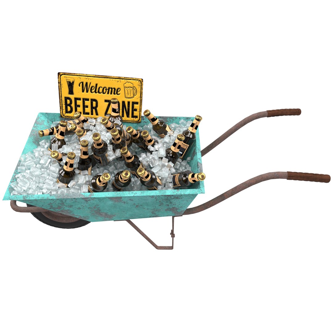 Wheelbarrow Wheel Beer 3D - TurboSquid 1656110