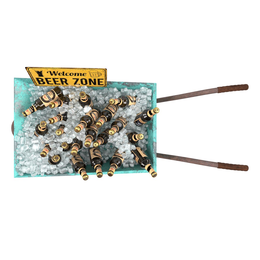 Wheelbarrow Wheel Beer 3D - TurboSquid 1656110