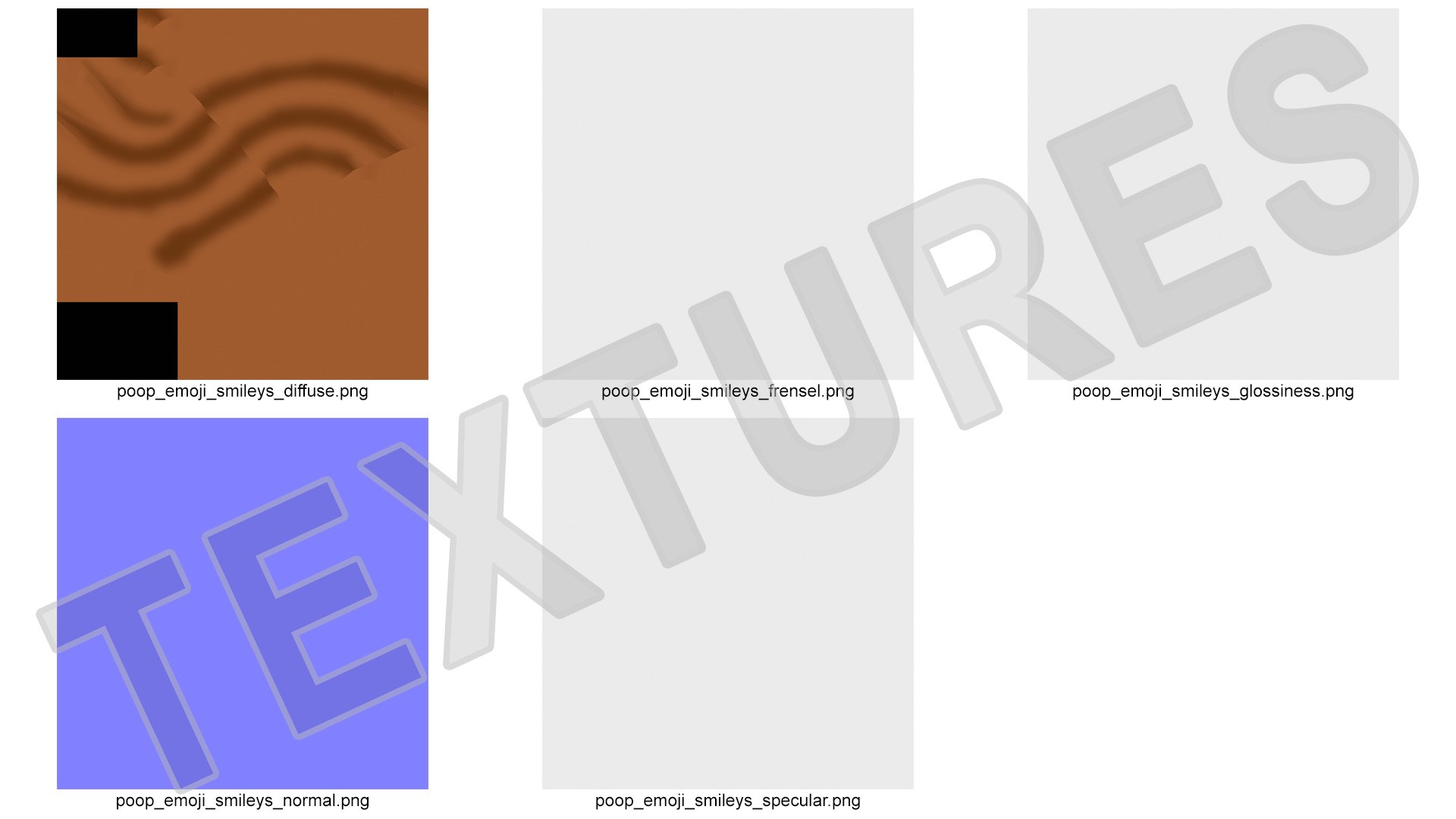 Kissing Face Smiling Poop Emoji Smile 3D Model - TurboSquid 1801235