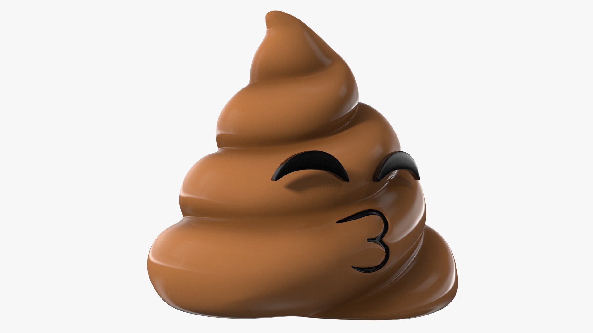Kissing Face Smiling Poop Emoji Smile 3D Model - TurboSquid 1801235