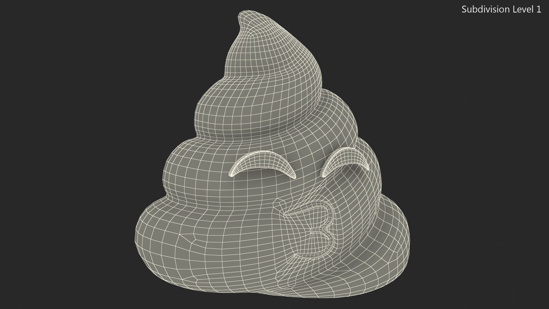 Kissing Face Smiling Poop Emoji Smile 3D Model - TurboSquid 1801235