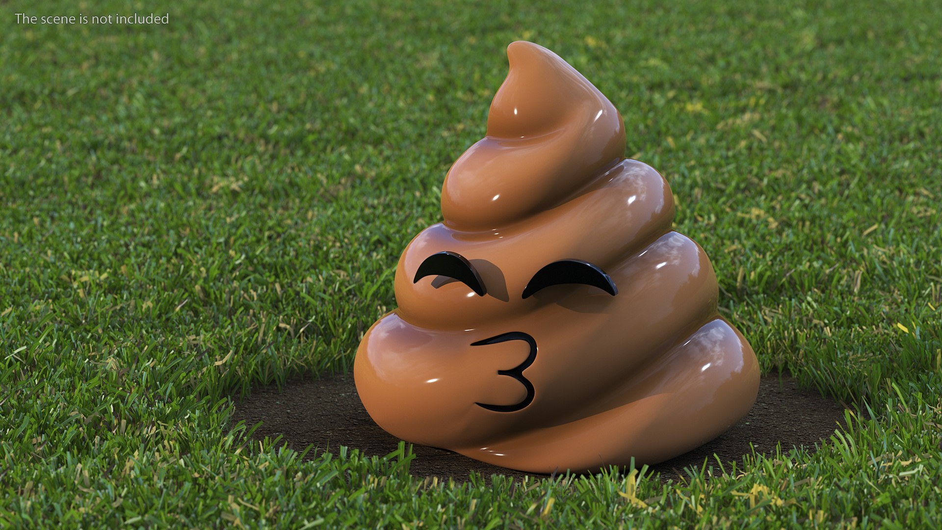 Kissing Face Smiling Poop Emoji Smile 3D Model - TurboSquid 1801235
