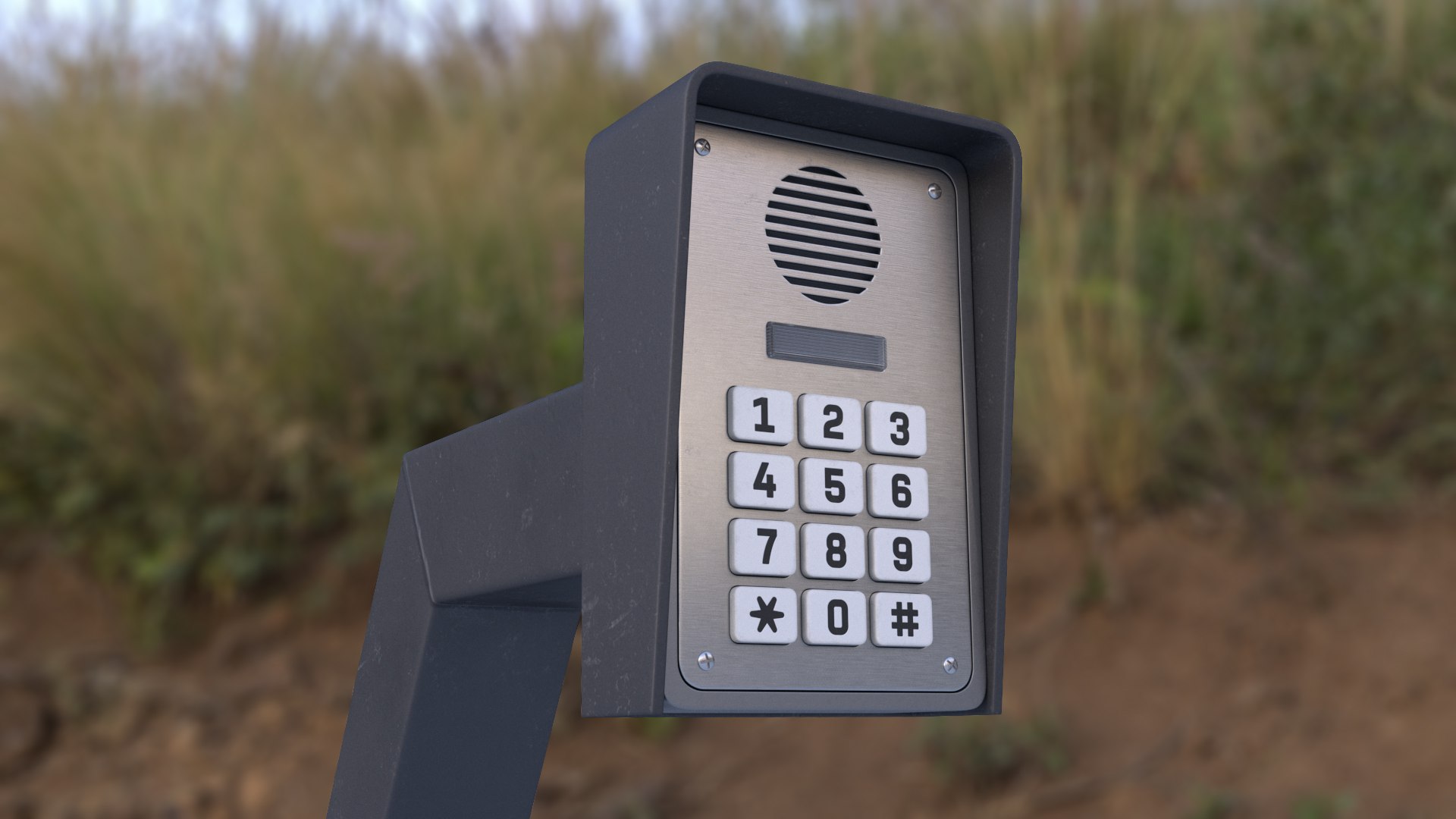 3D Keypad Gate Opener - TurboSquid 1261875