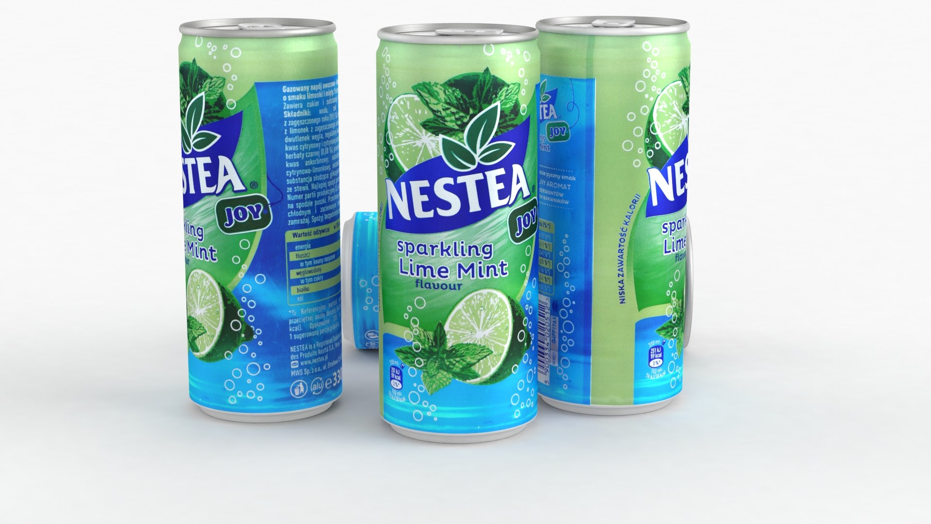 3D Model Beverage Can Nestea Sparkling Lime Mint 330ml 2024 ...