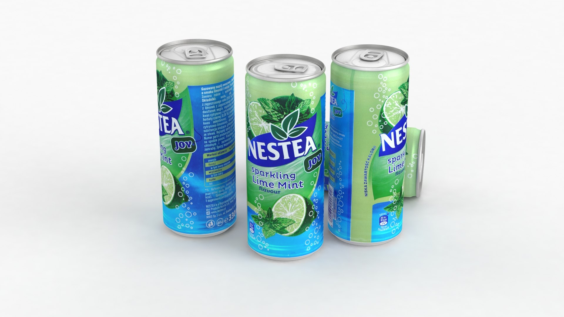 3D Model Beverage Can Nestea Sparkling Lime Mint 330ml 2024 ...