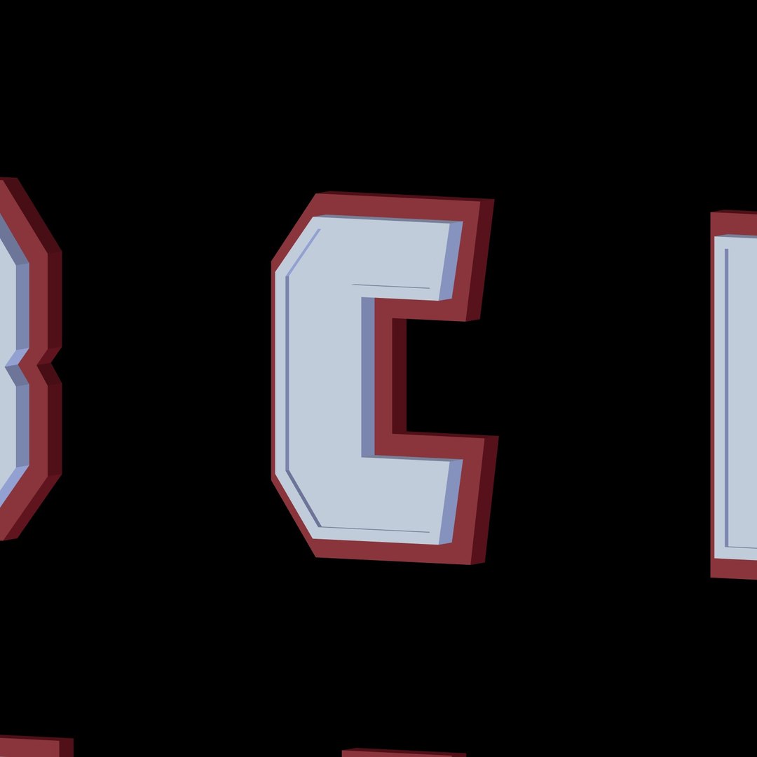 3D alphabet number letter model - TurboSquid 1288309