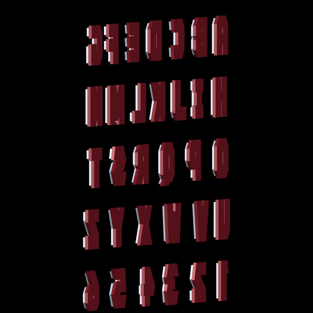 3D alphabet number letter model - TurboSquid 1288309