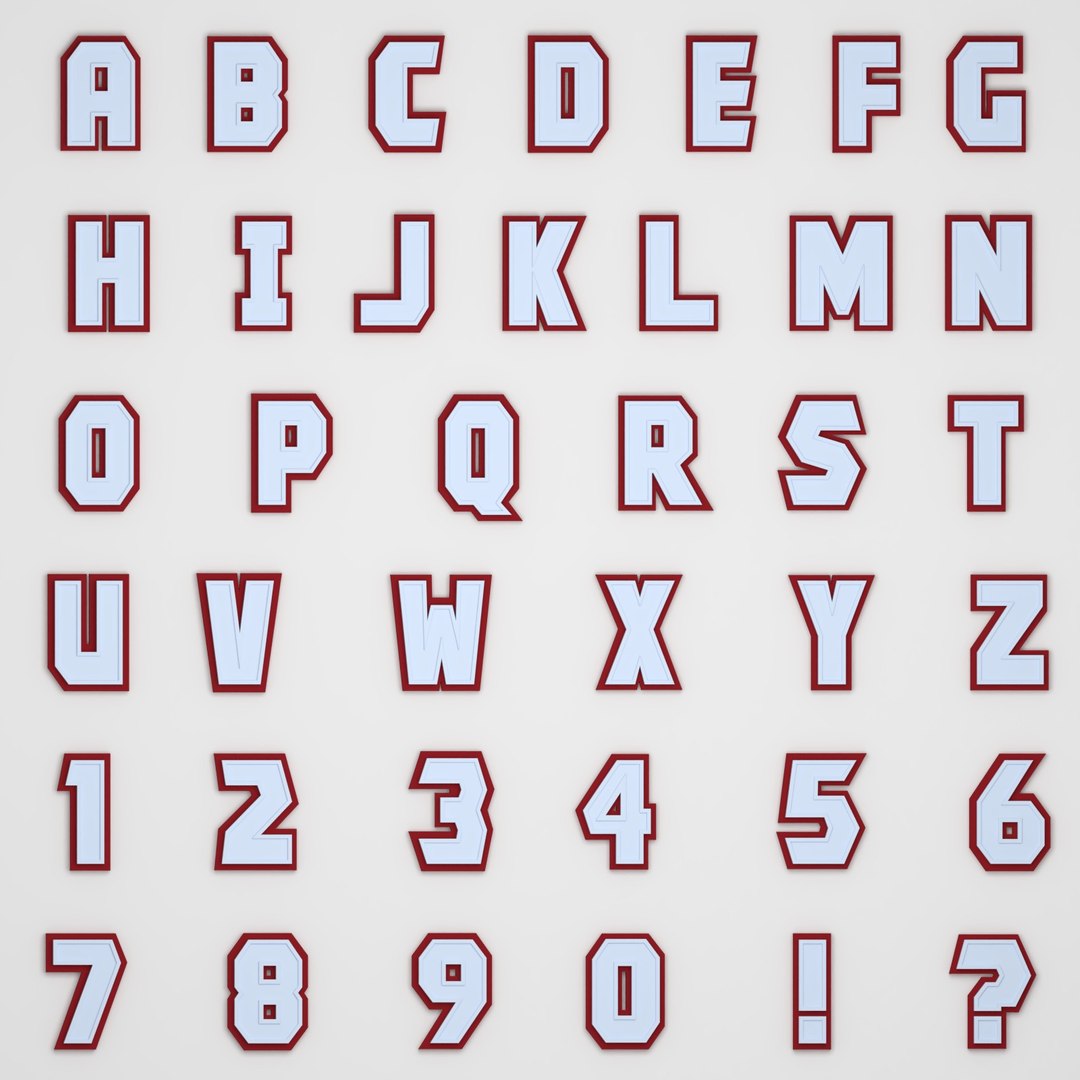 3D alphabet number letter model - TurboSquid 1288309