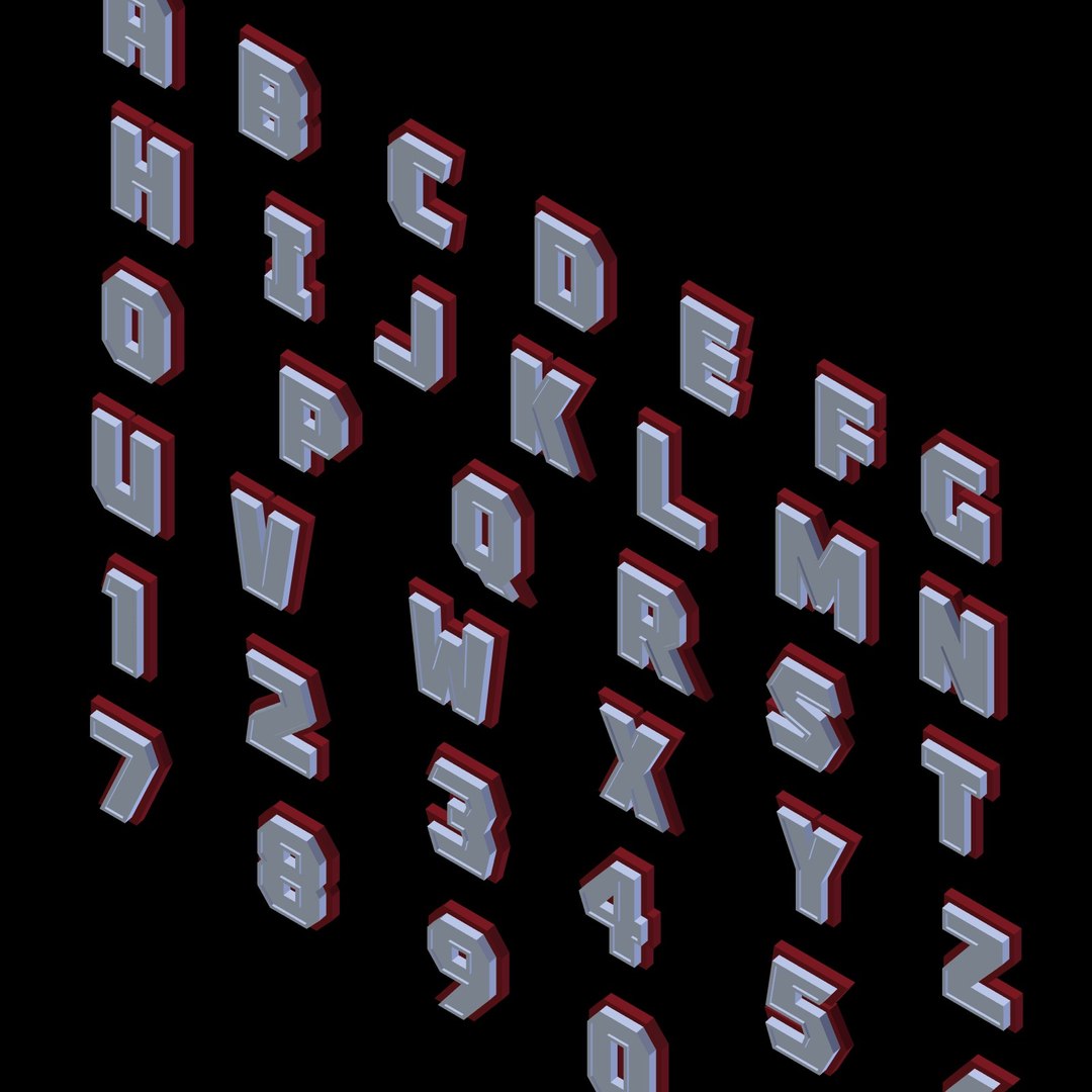 3D alphabet number letter model - TurboSquid 1288309