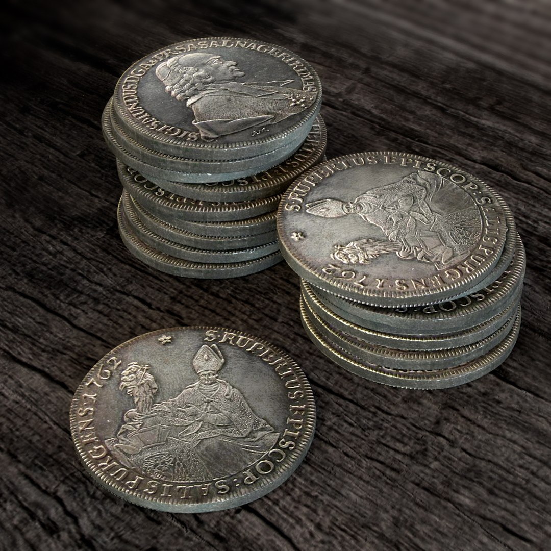 Realistic Coin Silver Thaler 3d Model