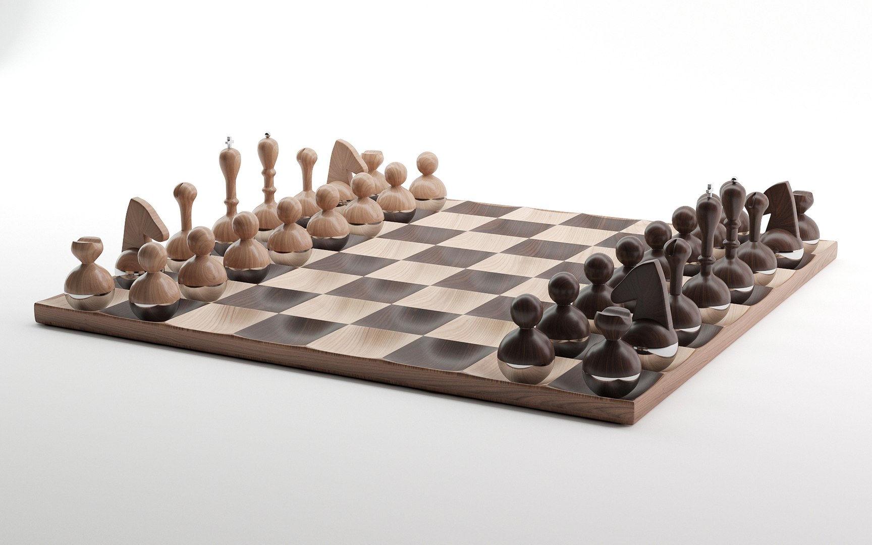 3D Chess Set Wobble model - TurboSquid 1966137