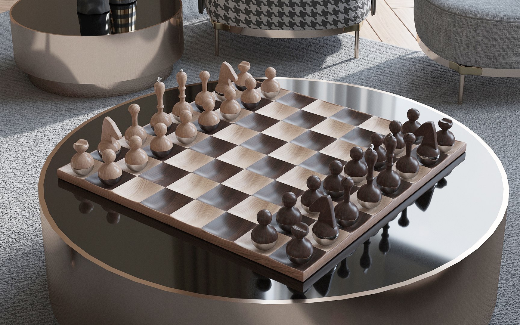 3D Chess Set Wobble model - TurboSquid 1966137