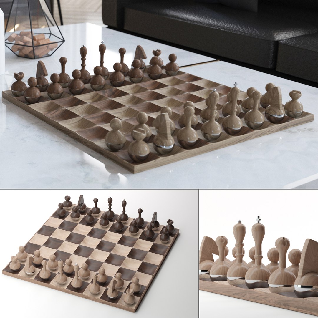3D Chess Set Wobble model - TurboSquid 1966137