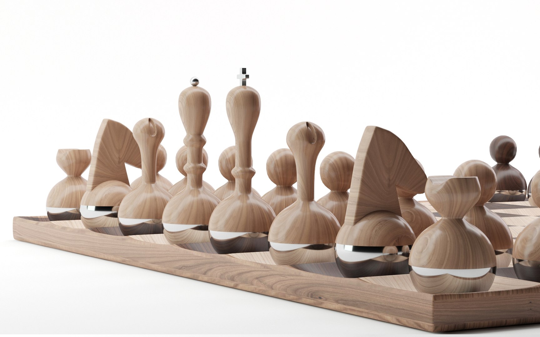 3D Chess Set Wobble model - TurboSquid 1966137