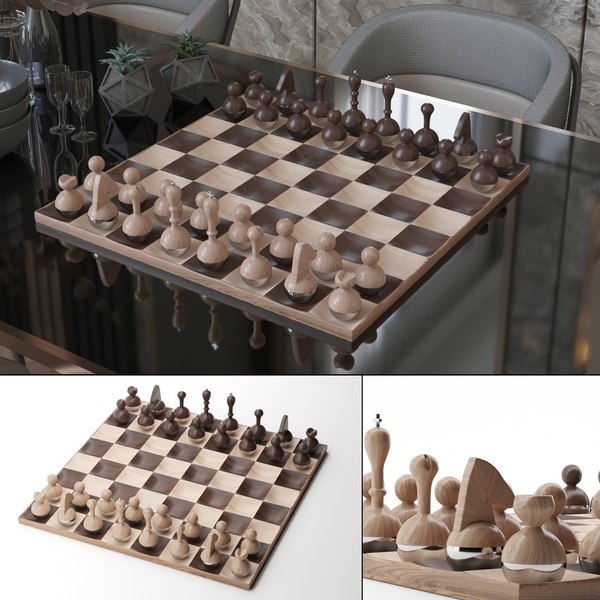 3D Chess Set Wobble model - TurboSquid 1966137