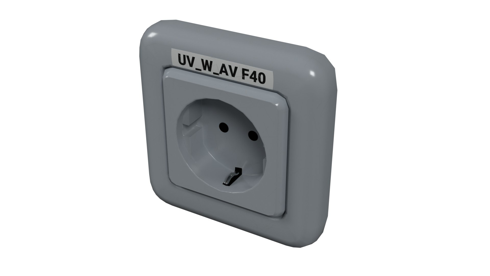Power Socket German 3D - TurboSquid 2244056