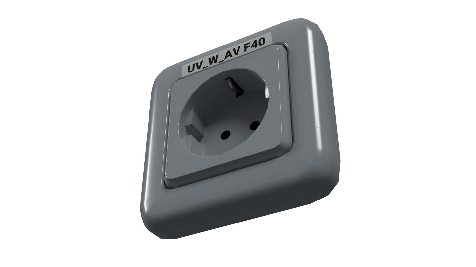 Power Socket German 3D - TurboSquid 2244056