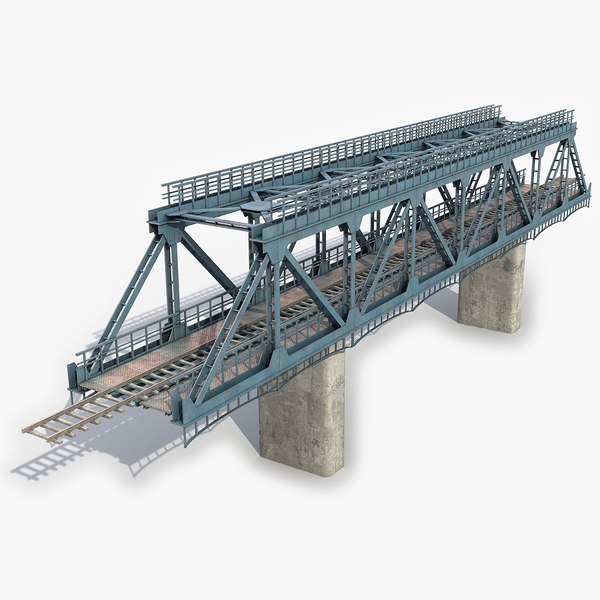 3d modeled railway bridge model