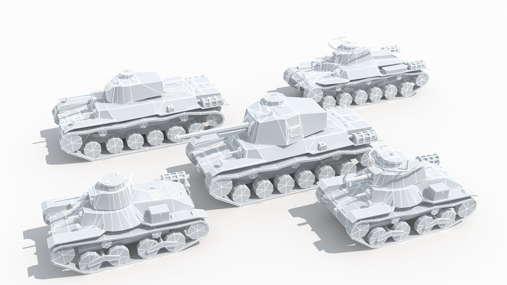 3D Japanese World War II Tanks 1 Model - TurboSquid 2123425