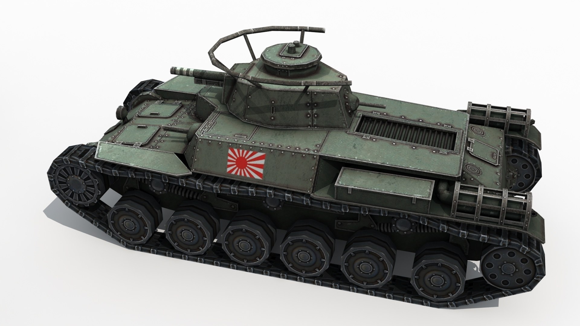 3D Japanese World War II Tanks 1 Model - TurboSquid 2123425