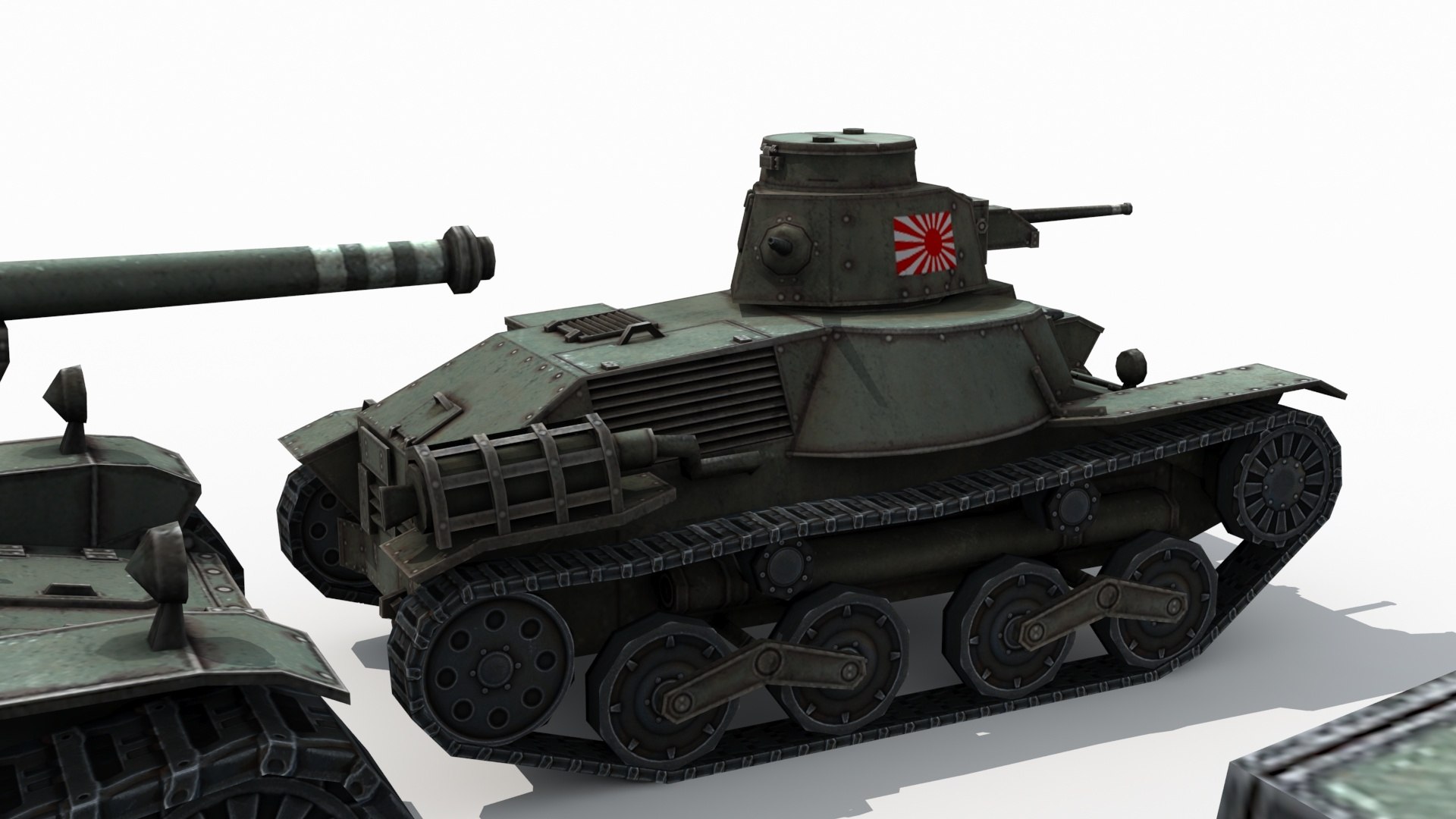 3D Japanese World War II Tanks 1 Model - TurboSquid 2123425