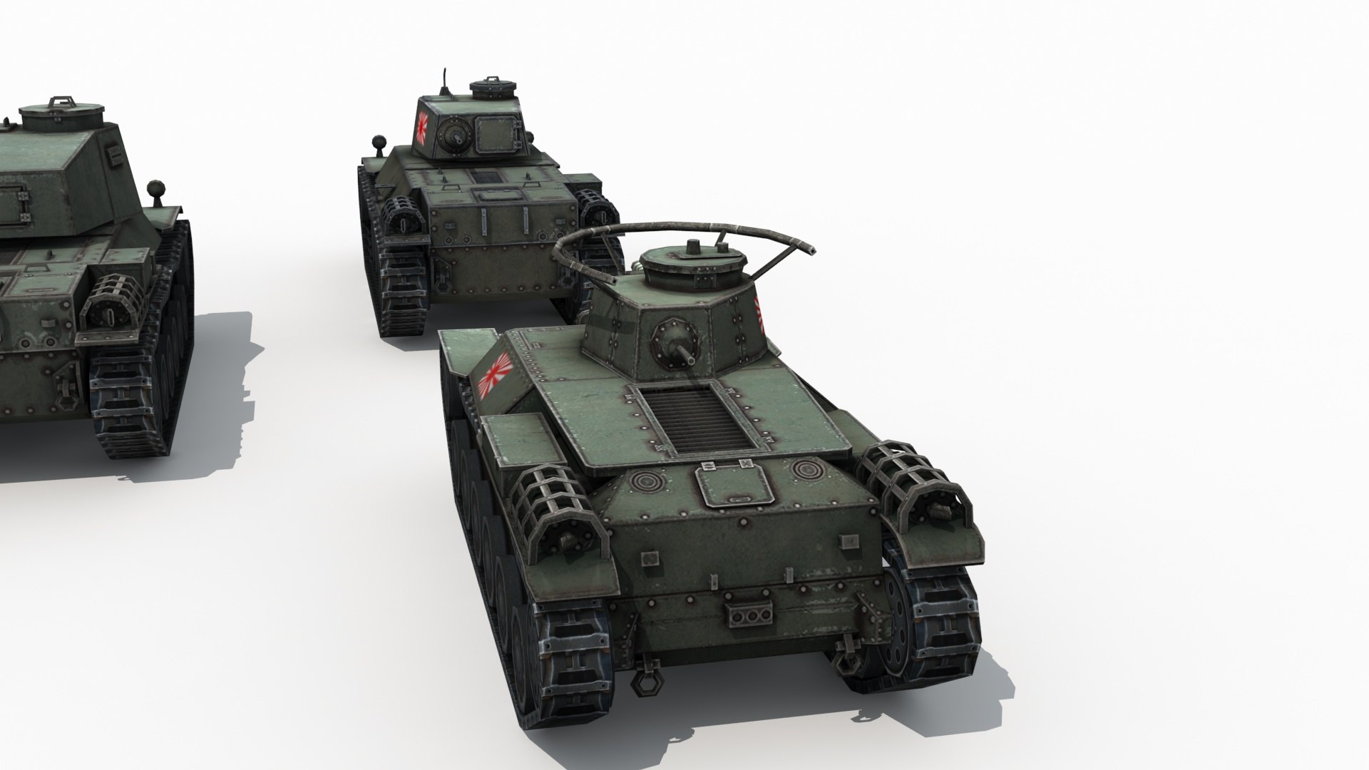 3D Japanese World War II Tanks 1 Model - TurboSquid 2123425