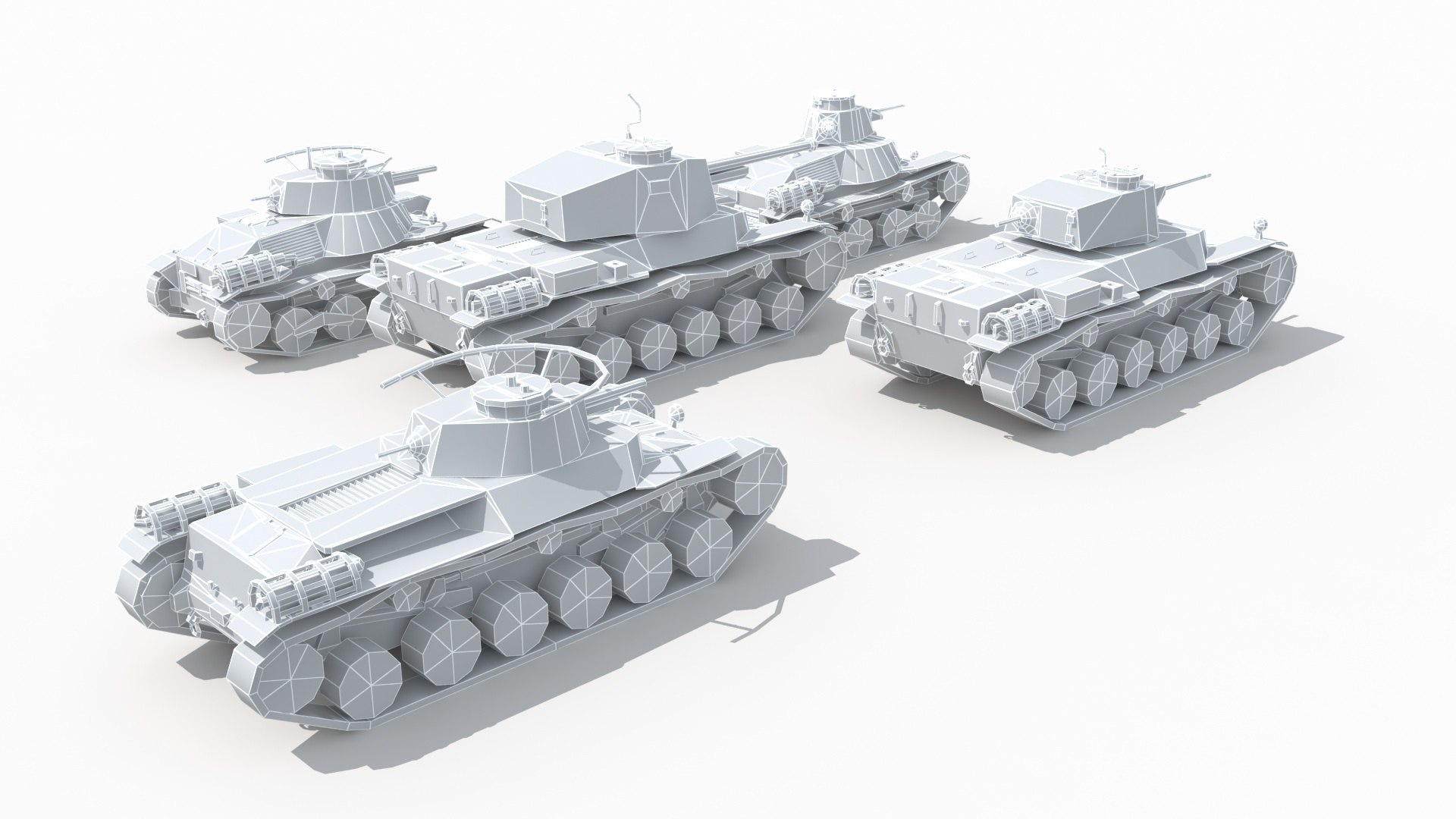 3D Japanese World War II Tanks 1 Model - TurboSquid 2123425