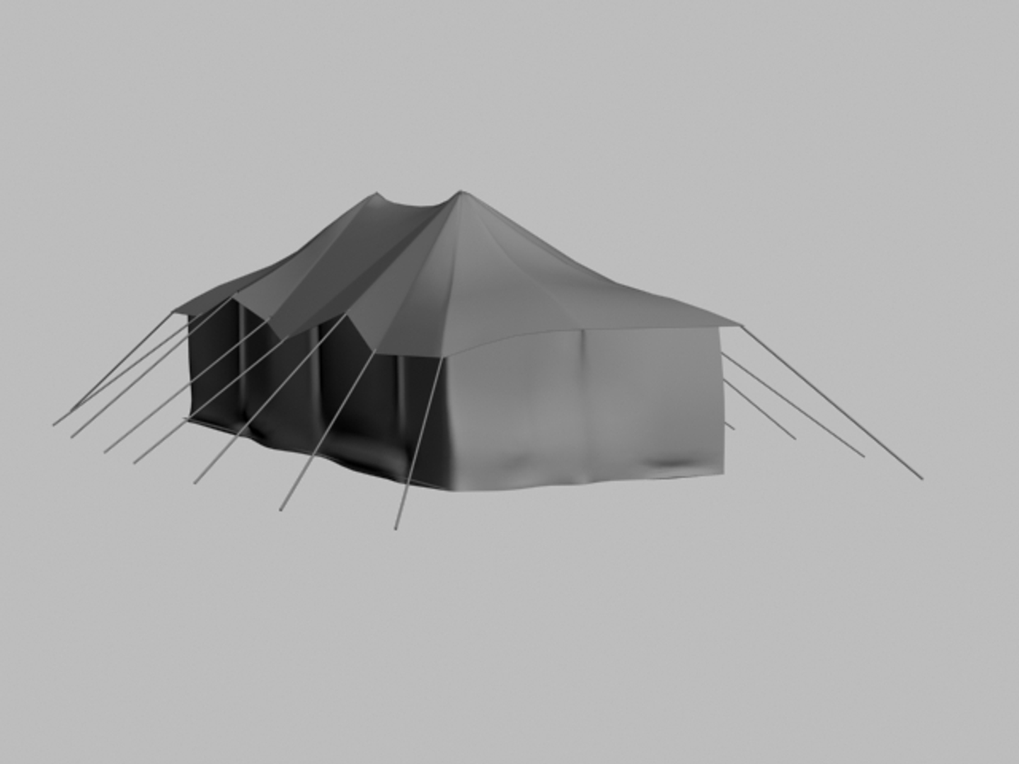 free tent outing vacation 3d model