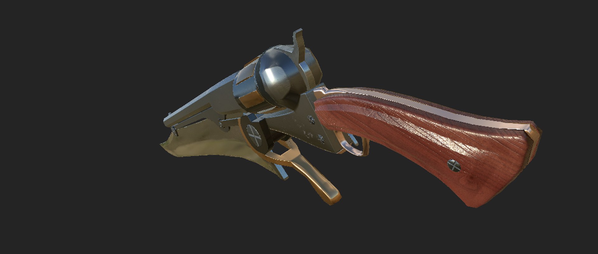 3D Gunblade Low-poly - TurboSquid 1790443