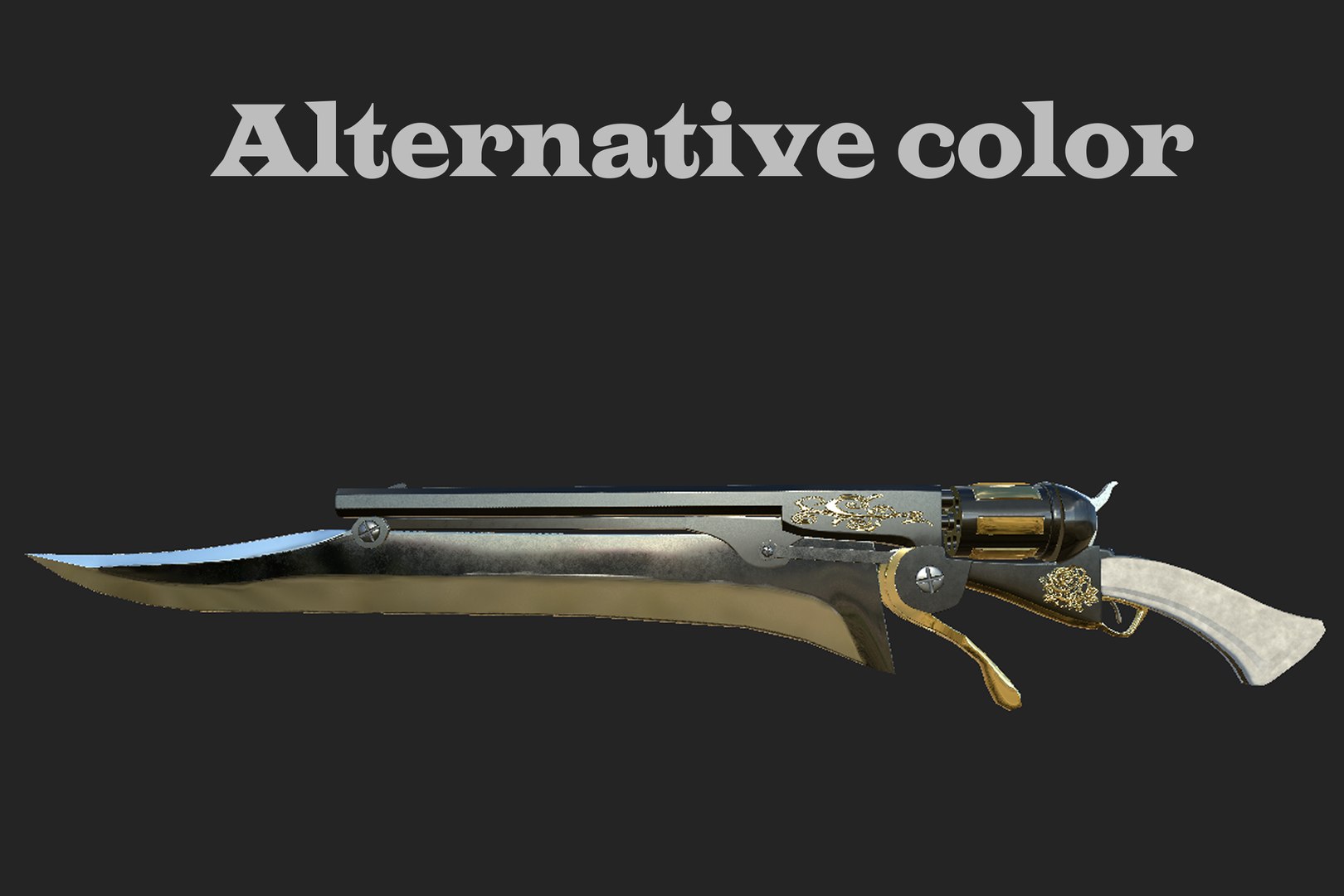 3D Gunblade Low-poly - TurboSquid 1790443