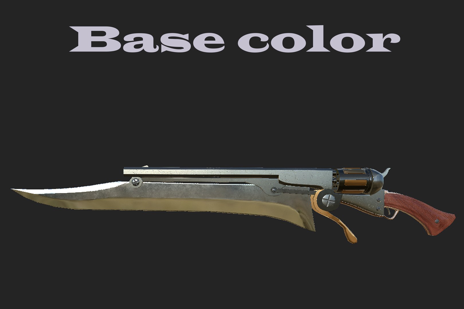 3D Gunblade Low-poly - TurboSquid 1790443