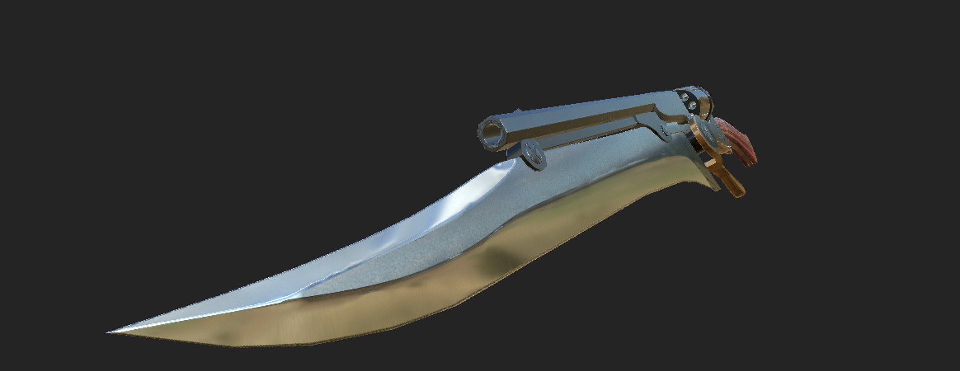3D Gunblade Low-poly - TurboSquid 1790443