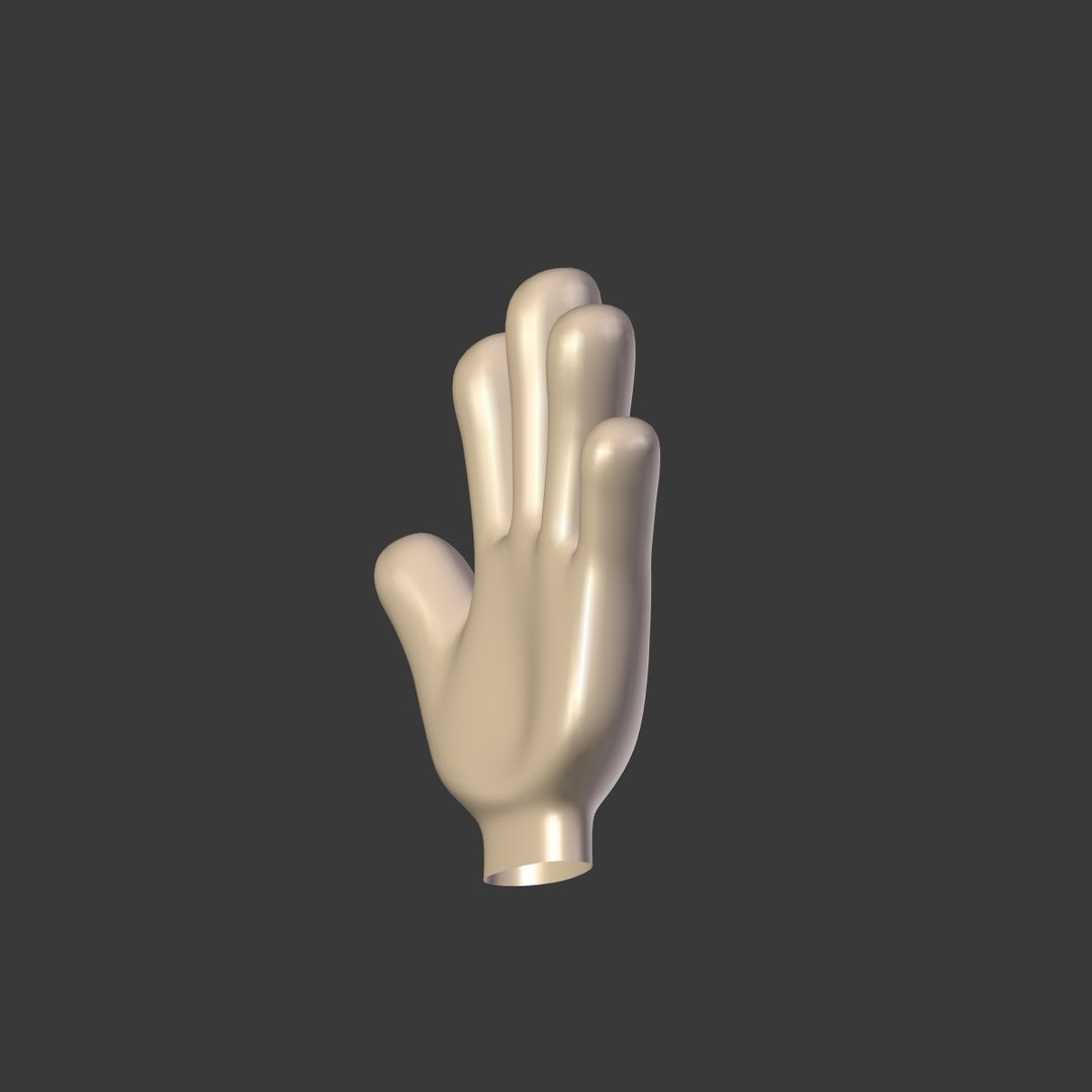Cartoon hand 3D model - TurboSquid 1485521