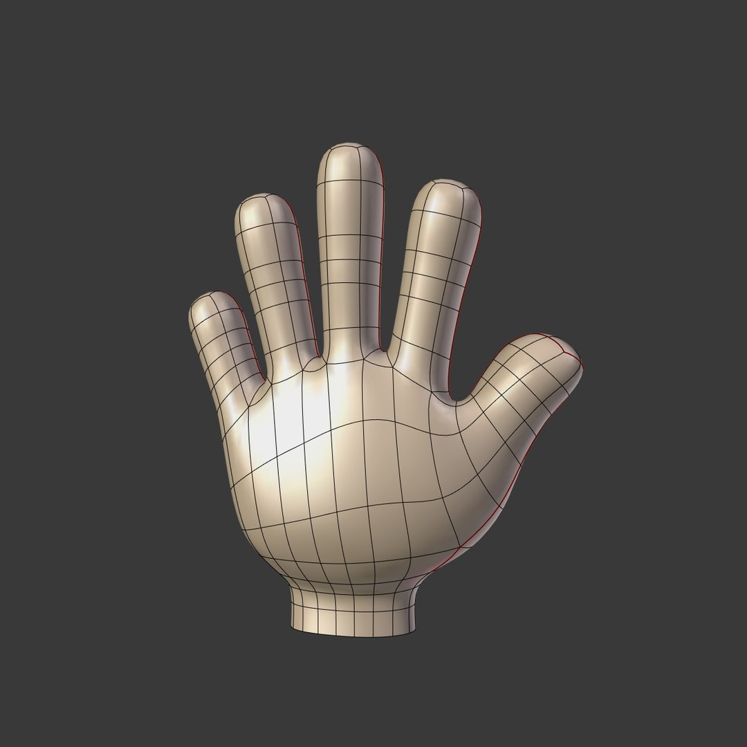Cartoon hand 3D model - TurboSquid 1485521