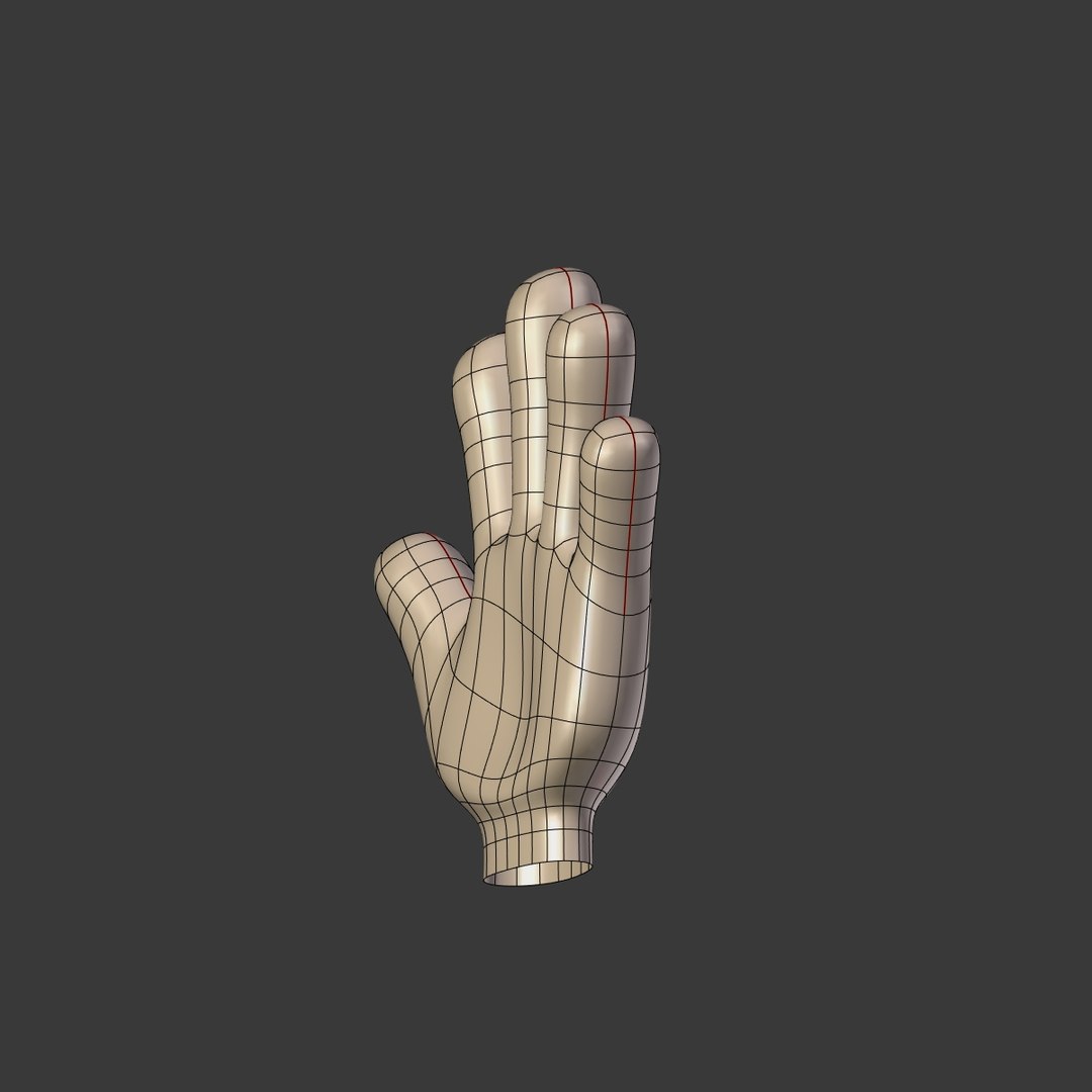 Cartoon hand 3D model - TurboSquid 1485521