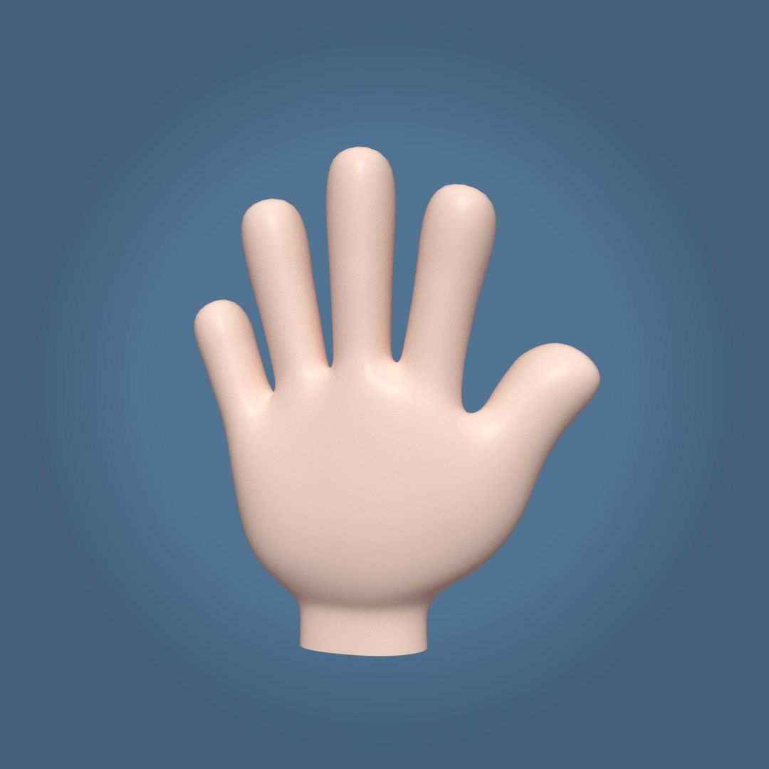 Cartoon hand 3D model - TurboSquid 1485521