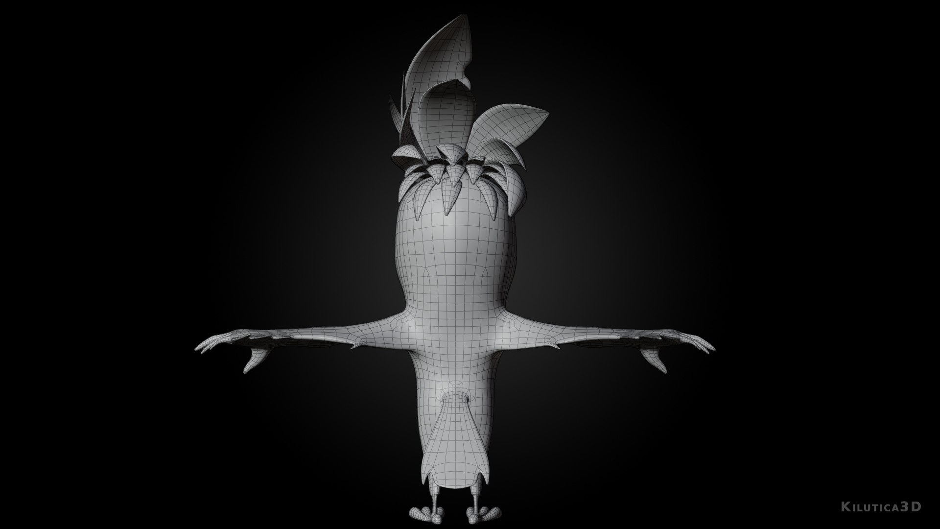 3D Model Cartoon Orange Bird - Rigged Stylized Bird 7 Birds Series ...