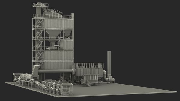 Stationary Asphalt Mixing Plant 3D model - TurboSquid 1720128