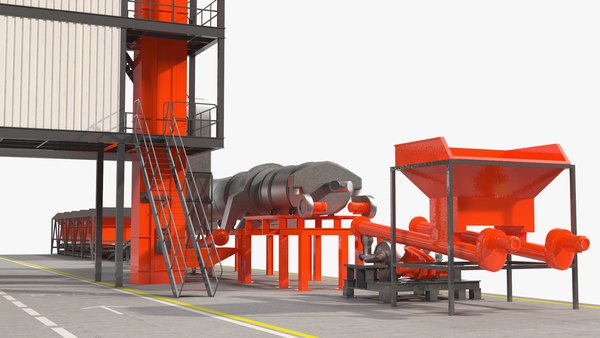 Stationary Asphalt Mixing Plant 3D model - TurboSquid 1720128